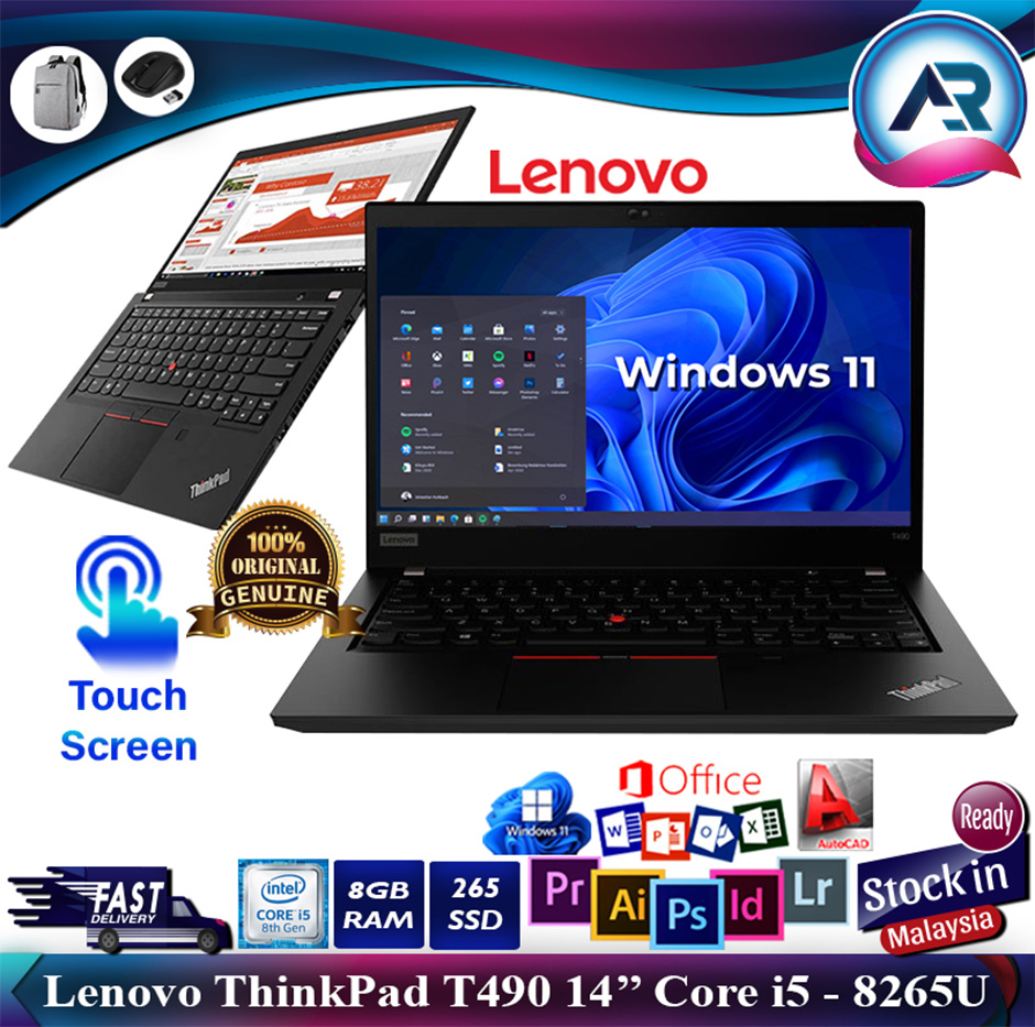 LENOVO THINKPAD I5 T490 8THGEN, 6GB RAM DDR4, 256GB SSD WIFI W CAM ...