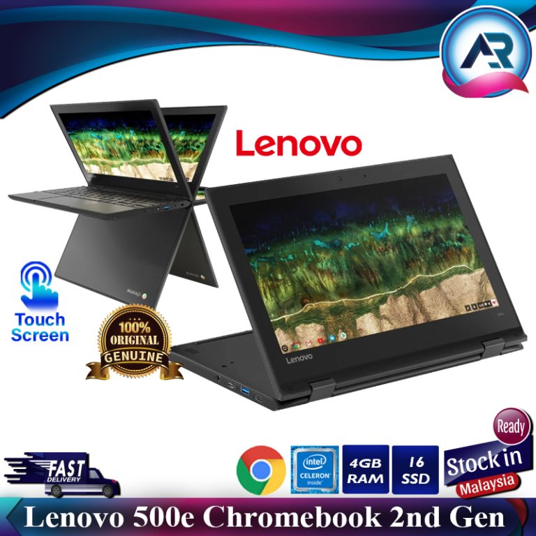 LENOVO 500E CHROMEBOOK 2ND GEN (360 TOUCH SCREEN), 4GB RAM, 16GB SSD ...